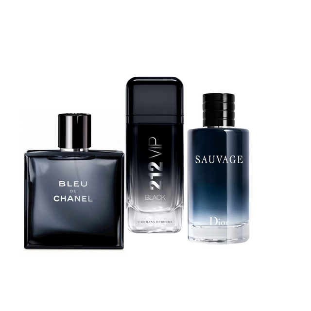 Perfume Bleu Channel + 212 VIP + Sauvage – envio a casa.co